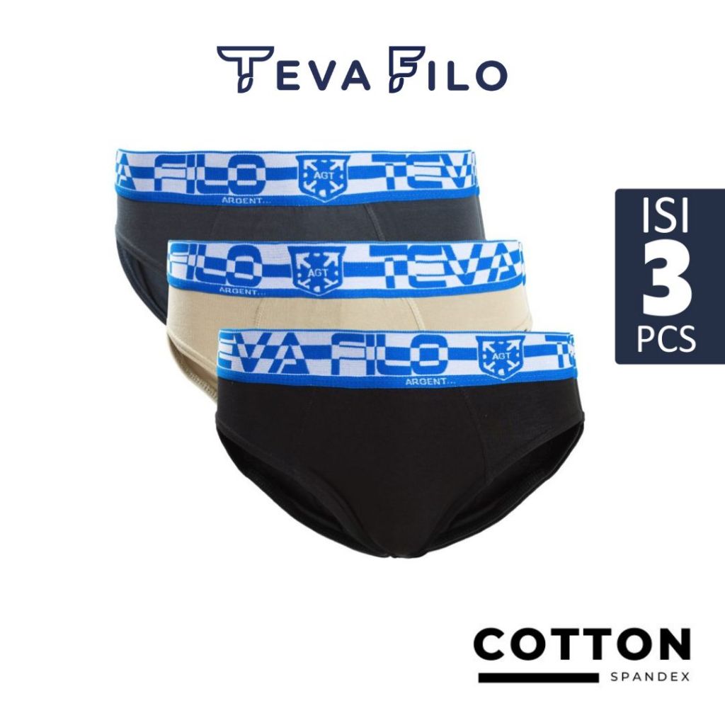 Teva FILO men's underwear 907 TRIANGLE (1 pack contains 3 pcs) | Shopee ...