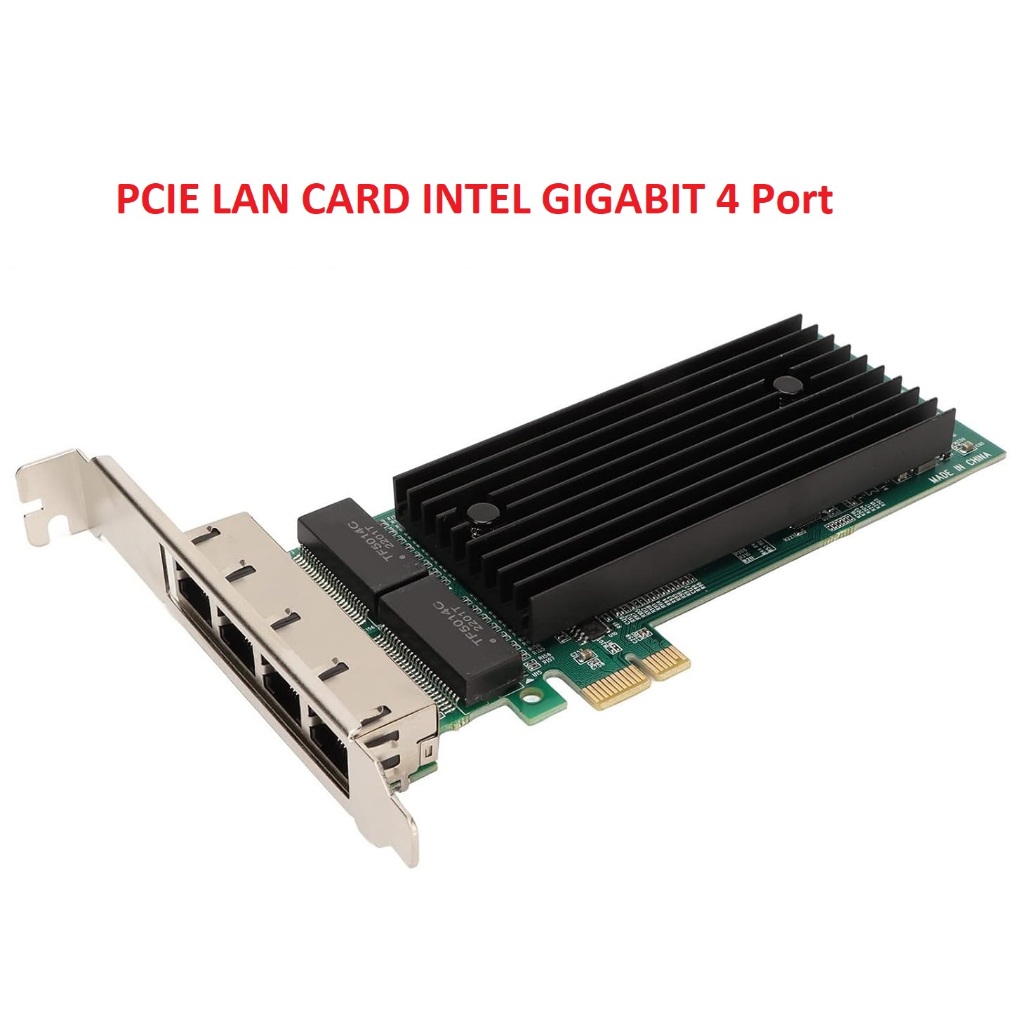 Lan Card 4 Port PCIE Gigabit Intel Lan Card Server Ethernet Quad Port | Shopee Malaysia