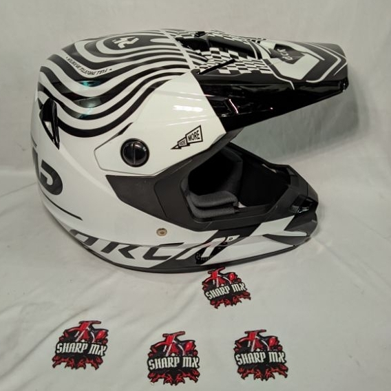 Supermoto RSV ORCA VORTEX TRAIL Helmet WHITE-BLACK MATT SERIES | Shopee ...