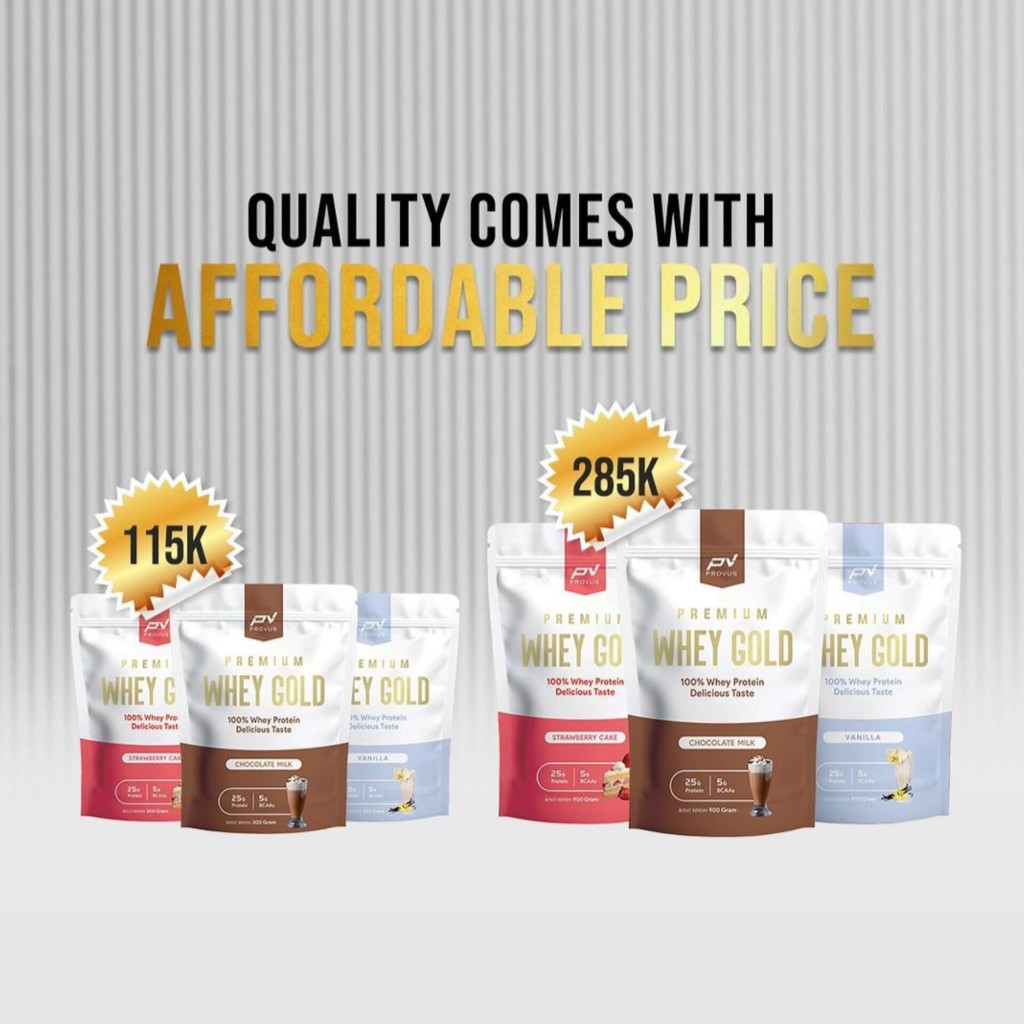 Provus Premium Whey Gold 300gr 8 Servings PV Whey Protein Concentrate ...
