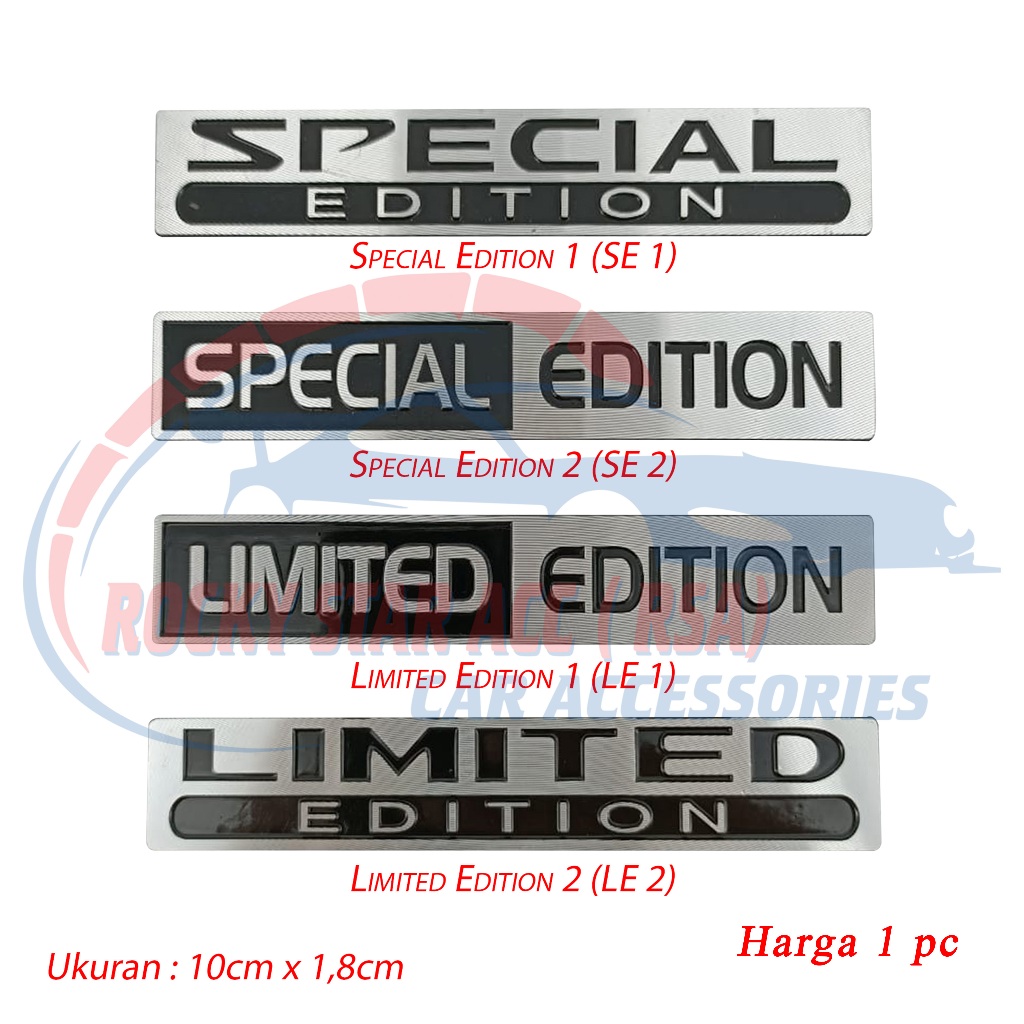 Limited Edition Emblem / Special Edition Aluminum Car Logo | Shopee Malaysia