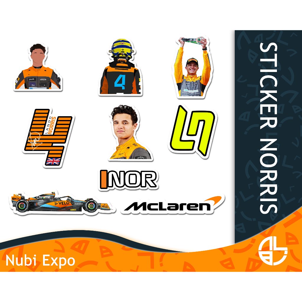 Lando NORRIS | Sticker Pack F1 Norris | Laptop Sticker | Formula one ...