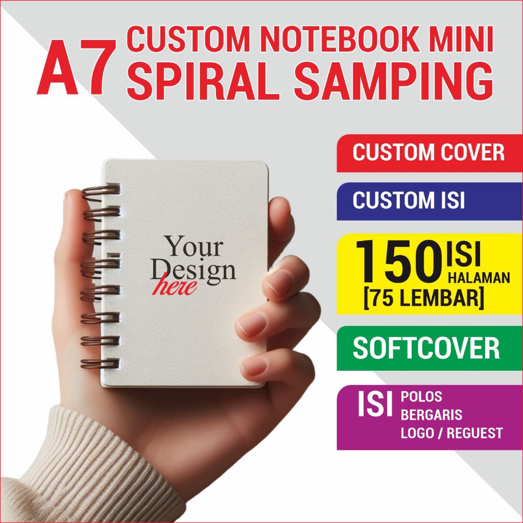 Custom Volume A7 MINI NOTEBOOK | Spiral Volume | A7 MINI Writing Book ...