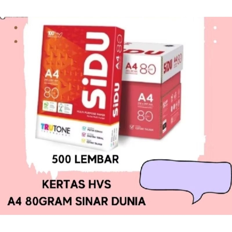 Sinar Dunia HVS Paper A4 80gr (1 ream) | Shopee Malaysia