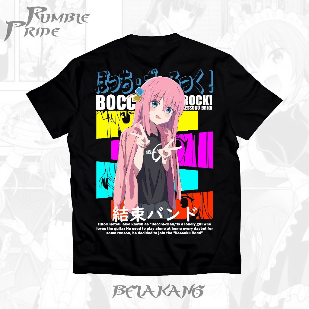 Bocchi The Rock Hitori Gotoh Anime Clothes T-Shirt With Guitar BTR001 ...