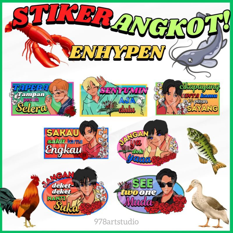 Sticker set - enhypen angkot sticker by 978artstudio - engene enhypen ...