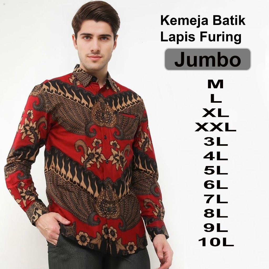 KEMEJA Men's BATIK SHIRT FULL FURING LAYER MEN'S BATIK SHIRT FURING ...