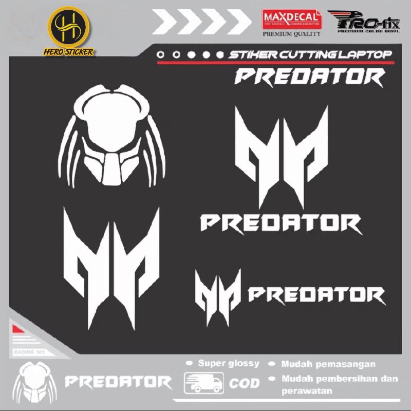 Predator Cutting Stickers | Helmet sticker, predator laptop | Shopee ...