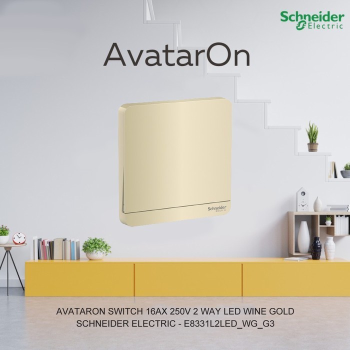 Schneider Electric AvatarOn Wiring Switch 1 Gang 2 Way 16AX LED Wine ...