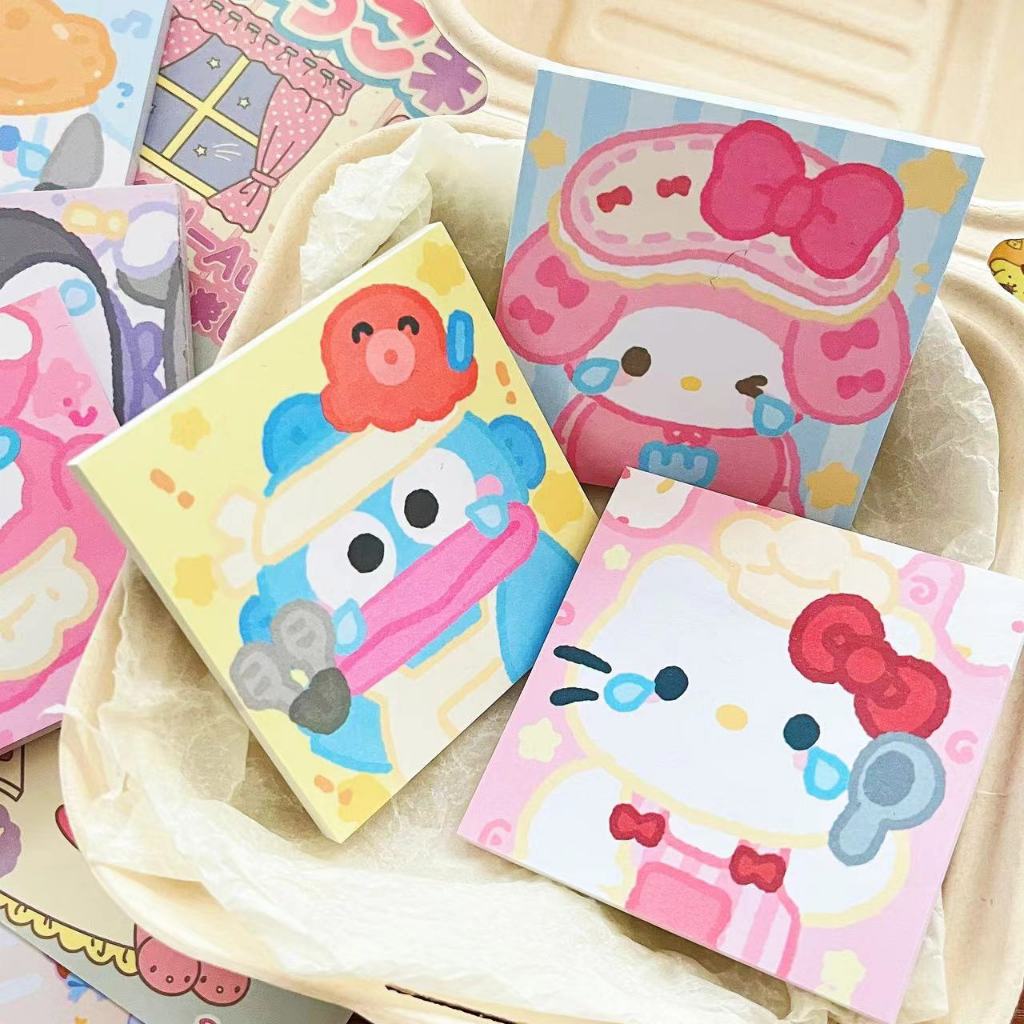 Sticky note Sanrio full patern Aesthetic Contents 50 Sheets kuromi ...