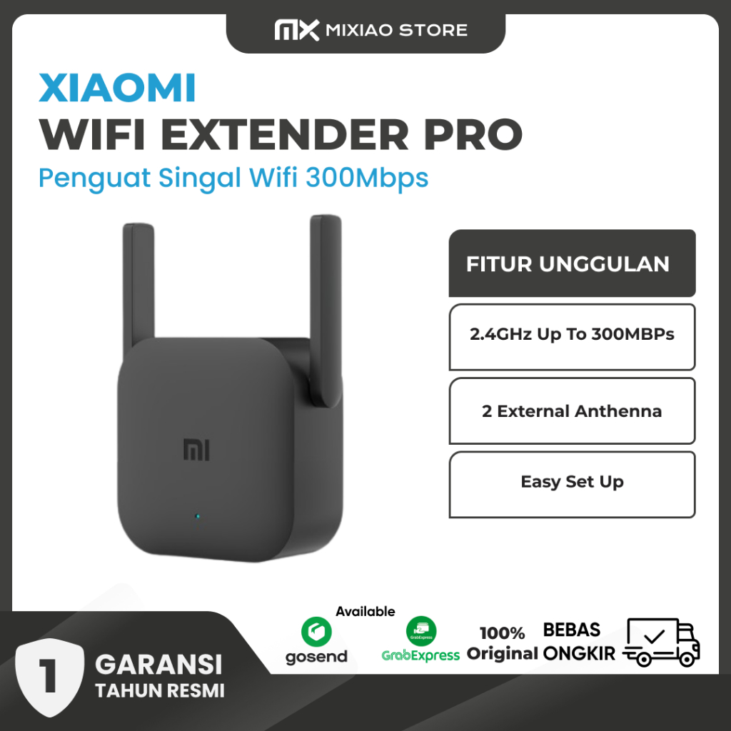 Xiaomi Mi Wifi Range Extender Pro 300Mbps 2 Antenna Wifi Signal Booster ...