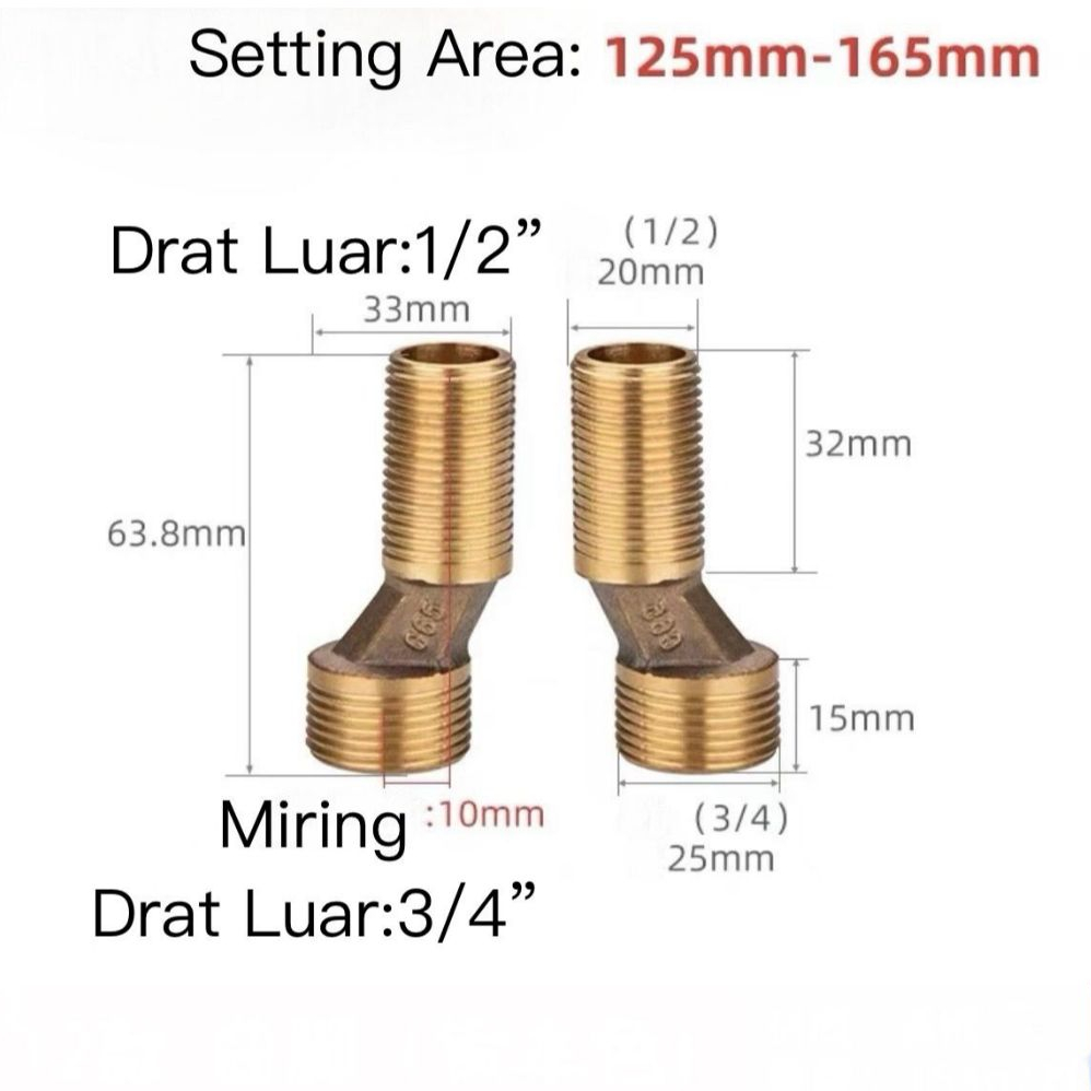 Sok Connector/Sock Connector/Hot Cold Faucet Connection Fittings 1/2" x ...