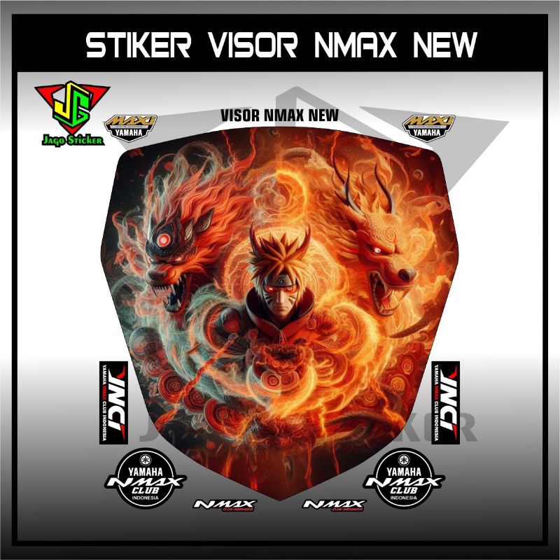 Yamaha NMAX VISOR STICKER DECAL NEW NARUTO / NMAX WINDSHIELD NEW NARUTO ...
