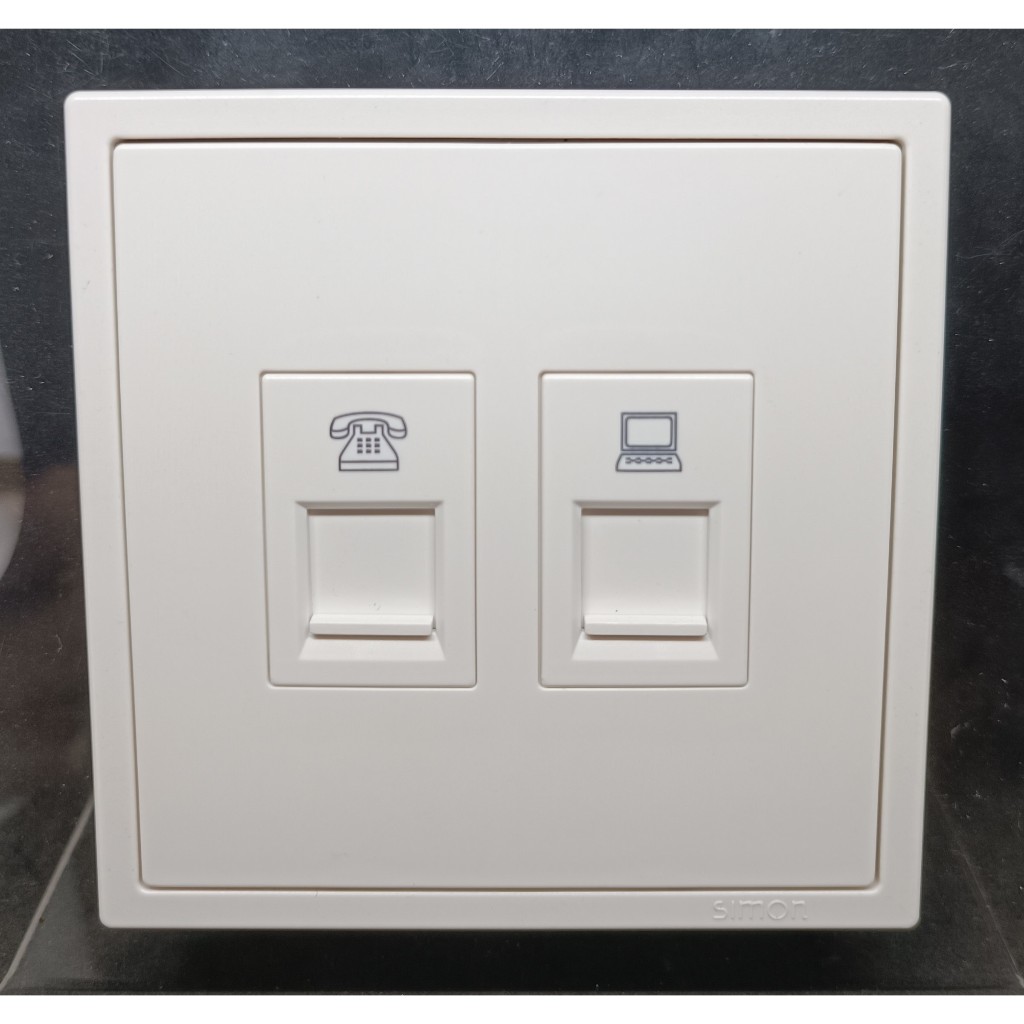 SIMON I7 WHITE OUTLET TELEPHONE CAT 6 DATA OUTLET/ | Shopee Malaysia