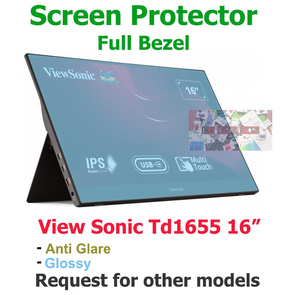 View Sonic TD1655 16" Touch Screen Guard Protector Display Monitor ...