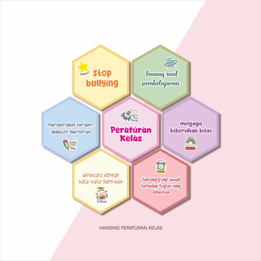 Pso Wall Decoration Wall Decor Hexagonal Rules Classroom Aesthetic ...