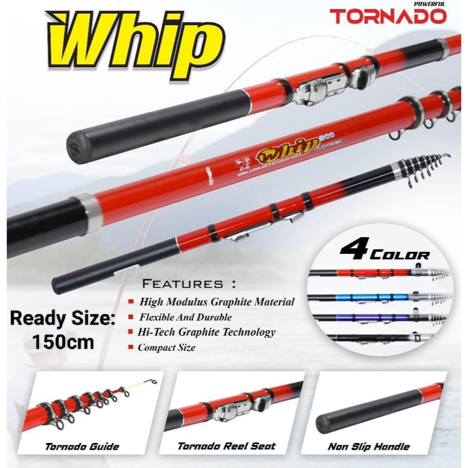 Antenna Fishing Rod/Pool Fishing Rod Tornado Whip Ring 150cm (RANDOM ...