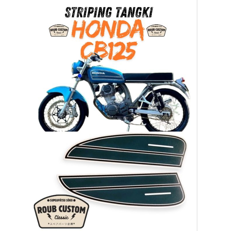 Honda cb15 tank striping, Honda cb125 tank detail sticker | Shopee Malaysia
