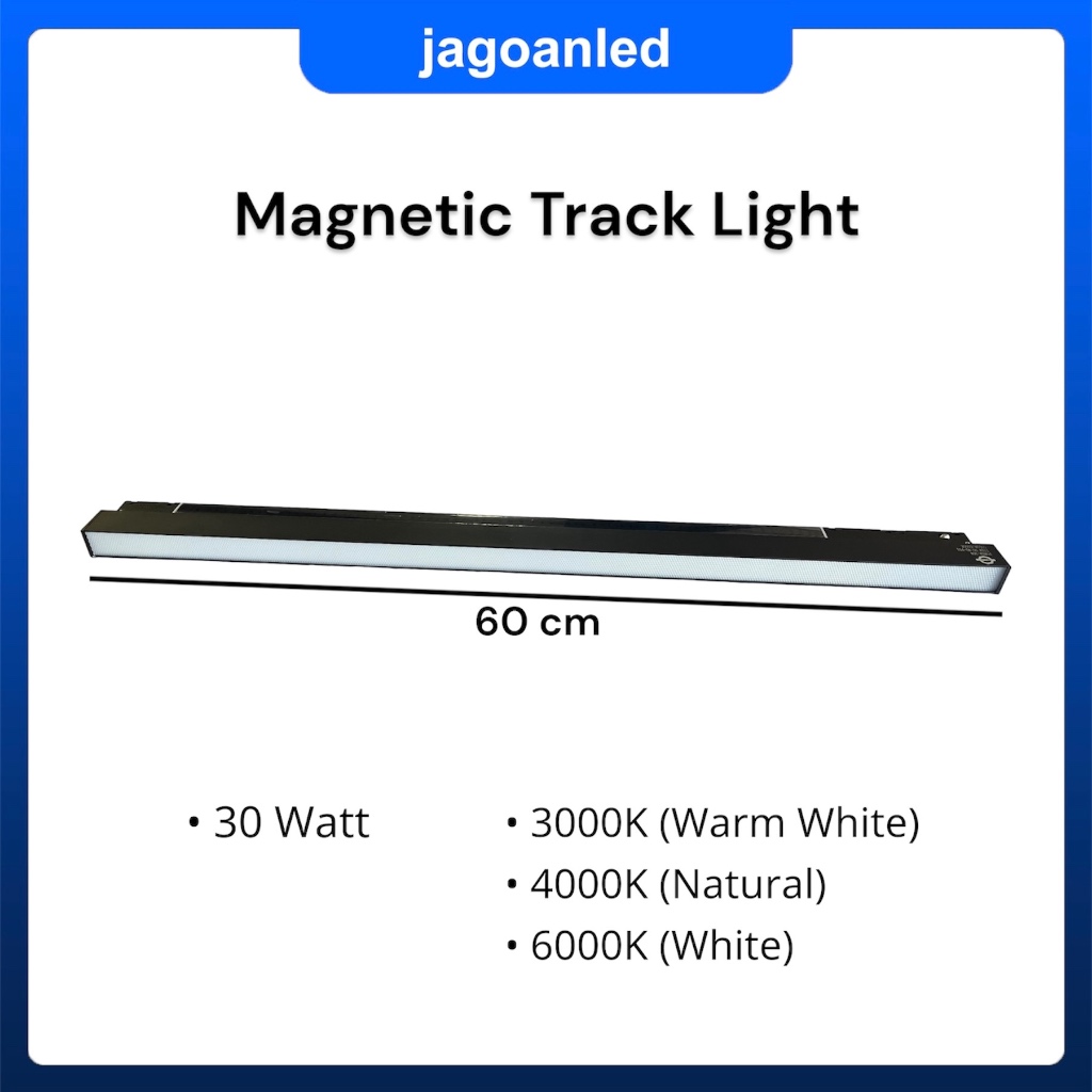 Magnetic Track Light System LED Linear Flood Light 30W Magnetic Rell ...