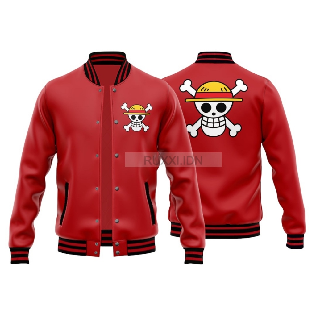 One PIECE JACKET ANIME VARSITY STRAWHAT PIRATES | Shopee Malaysia