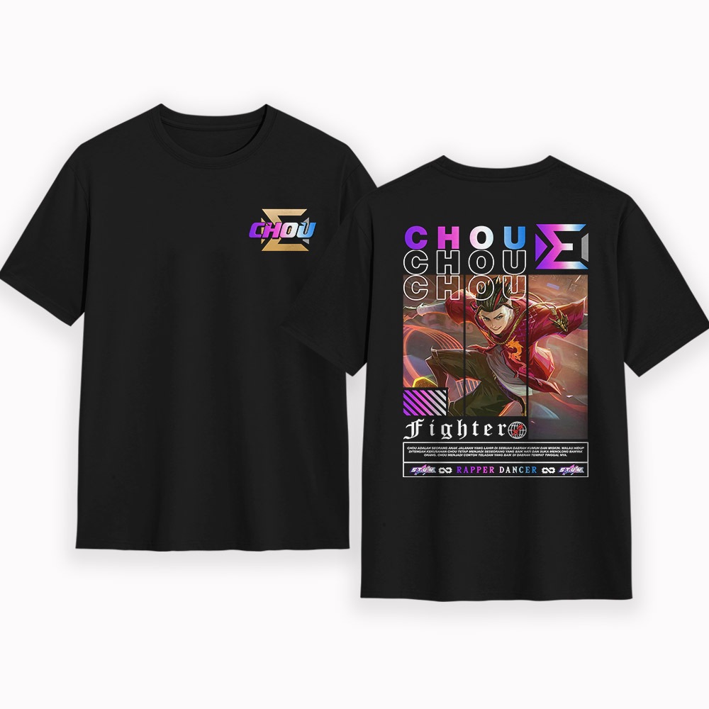 MOBILE LEGENDS SKIN CHOU STUN FIGHTER T-SHIRT MLBB BAJU DISTRO | Shopee ...