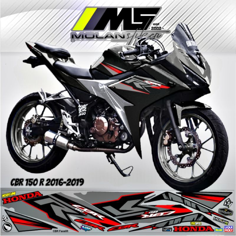MERAH Decal Sticker Striping Variation Honda Cbr 150 R Facelift Cbr 150 ...