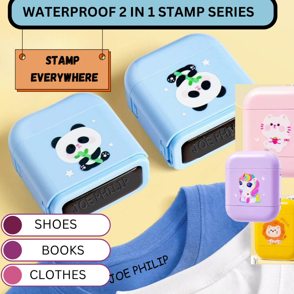 Waterproof KIDS STAMP/OFFICE STAMP/DOCTOR STAMP/NAME STAMP/SCHOOL STAMP ...