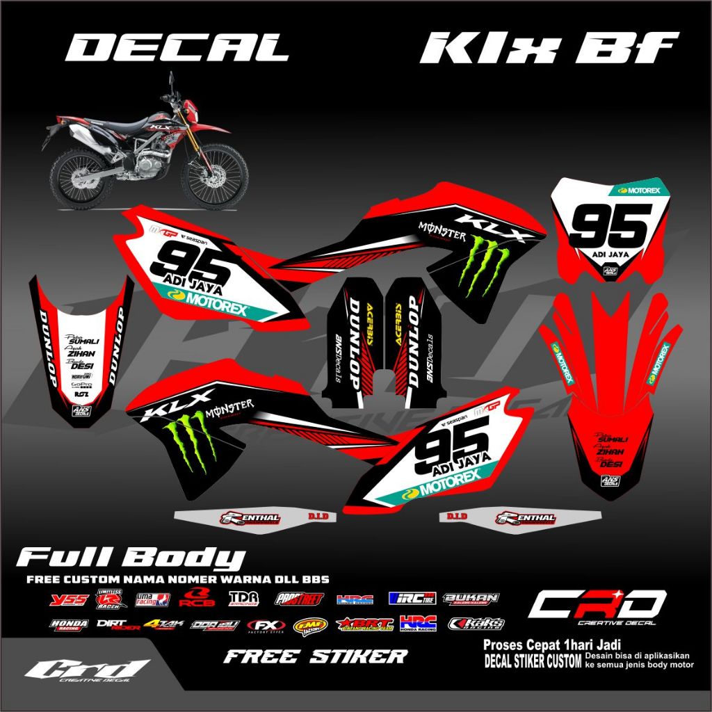 Decal Sticker klx BF New fullbody terbaru decal Sticker klx BF custome ...