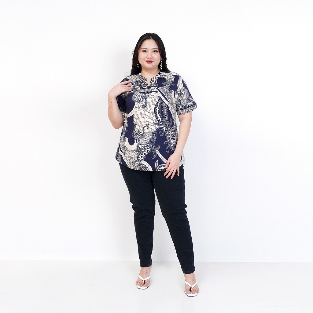 Women's batik Shirt Jumbo batik Blouse 021 (Limited Edition) | Shopee ...