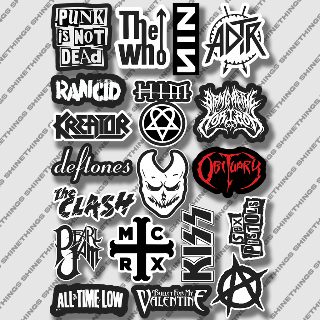 Sticker band metal deftones ADTR || Bmth Sticker For Helmet case hp ...