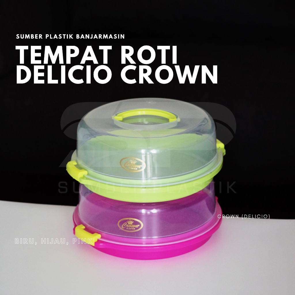 Crown Delicio Bread Container Round Multi-Purpose Sponge Cake Food ...