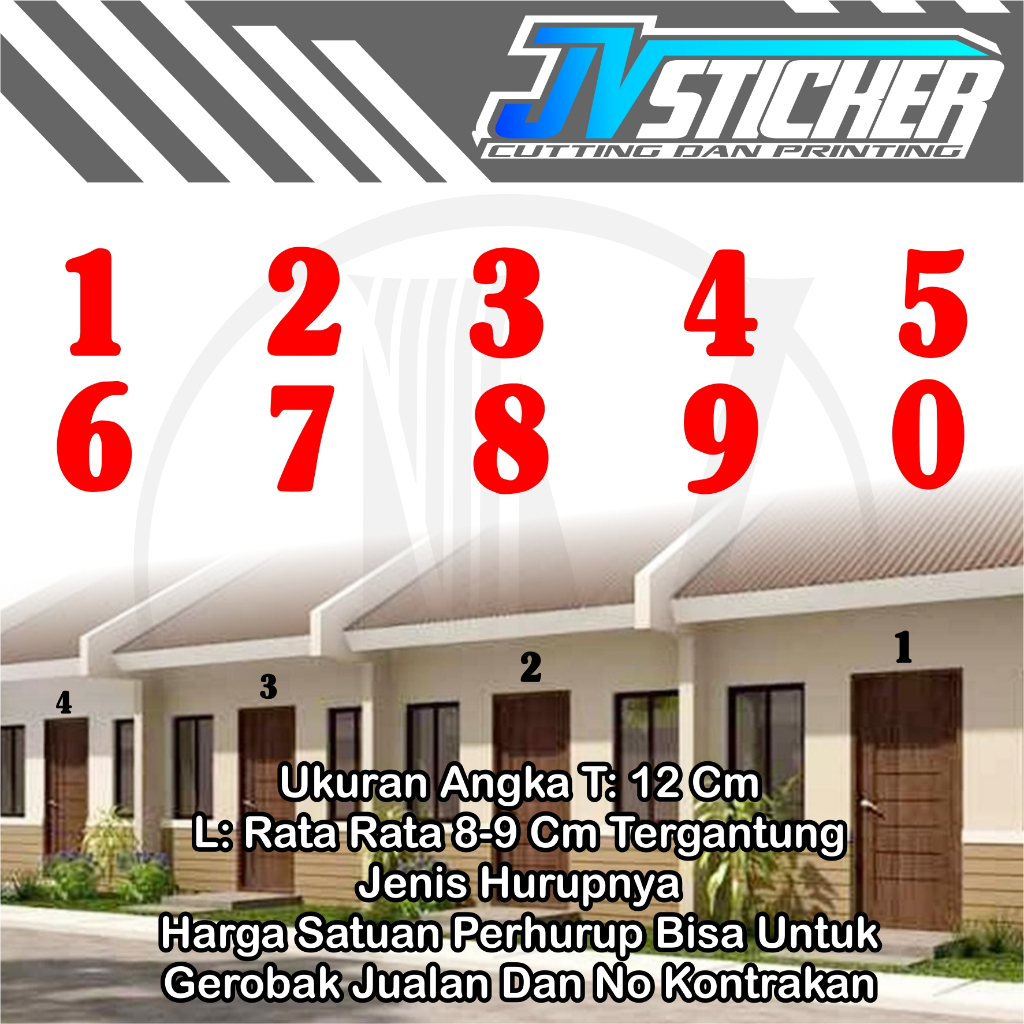 Custom STICKER Numbers House Number Contact Number CUTTING STICKER ...