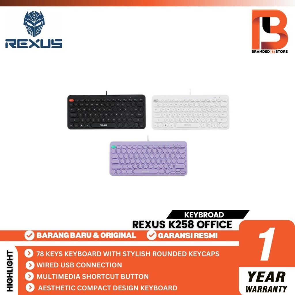 Rexus K258 OFFICE Keyboard | Shopee Malaysia
