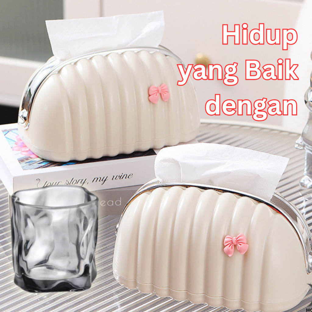 A Good Life with a Japanese Style Aesthetic Glass Cup Mini Tissue Pouch ...