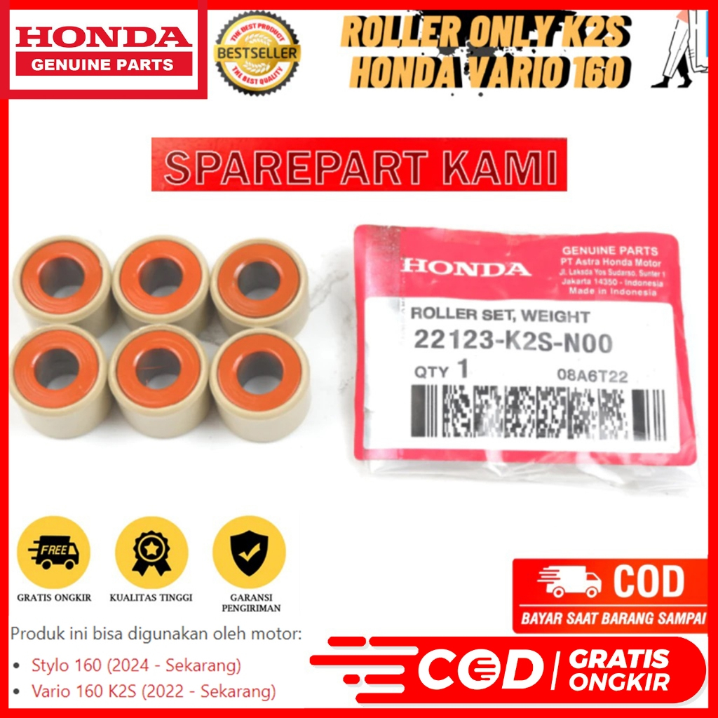 ROLLER WEIGHT SET CVT ROLER ONLY VARIO 160 PCX 160 STYLO 160 ADV 160 ...