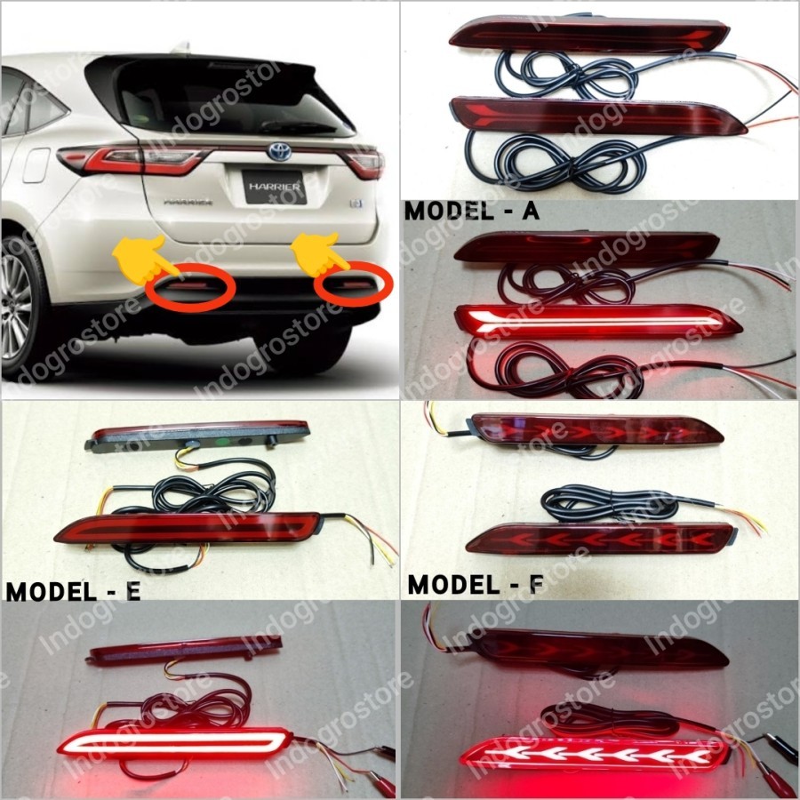 Toyota HARRIER Car LED Rear Bumper Reflector Light | Shopee Malaysia