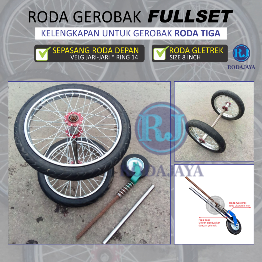 Fullset Cart Wheels/A Pair Of Front Wheels Spokes ring 14/8 inch ...