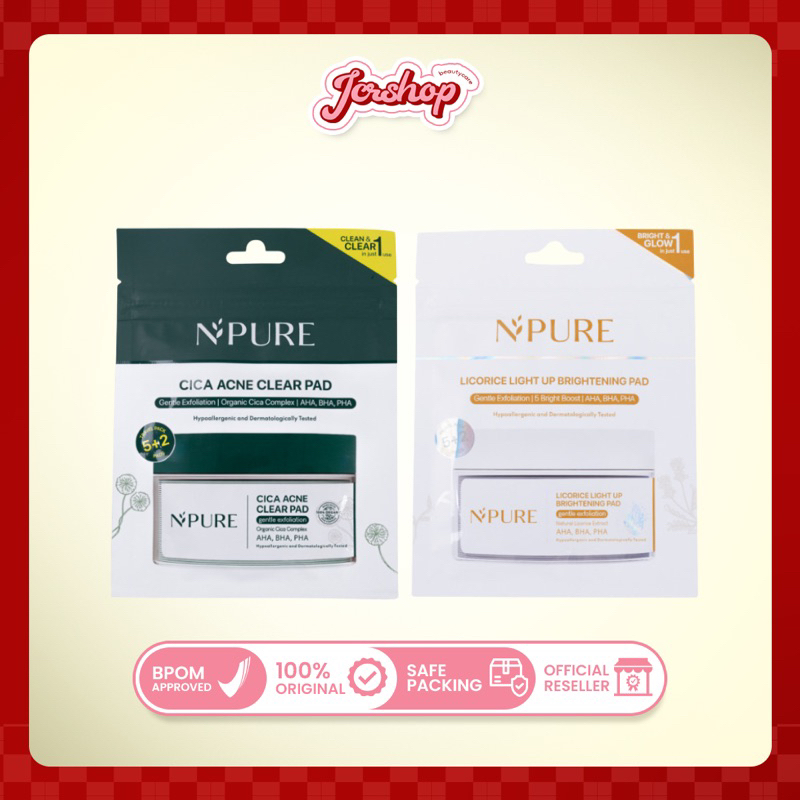 Npure Cica Acne Clear Pad Sachet | Licorice Light Up Brightening Pad 5 ...