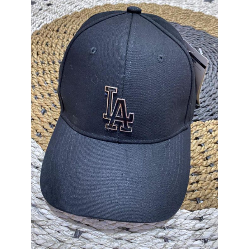 HITAM Mlb LA Baseball Black iron plate hat | Shopee Malaysia