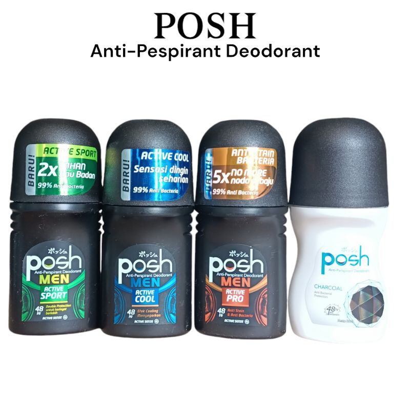 Posh Men | Anti-Perspirant Deodorant for Men Active Cool & Active Pro ...