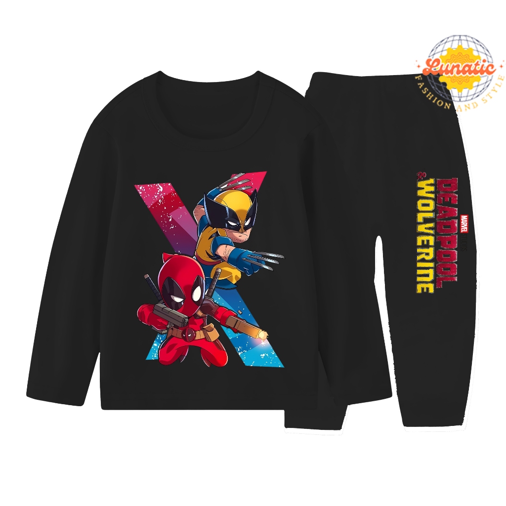 Long sleeve pajamas for boys and girls sizes 1-10 years DEADPOOL X ...