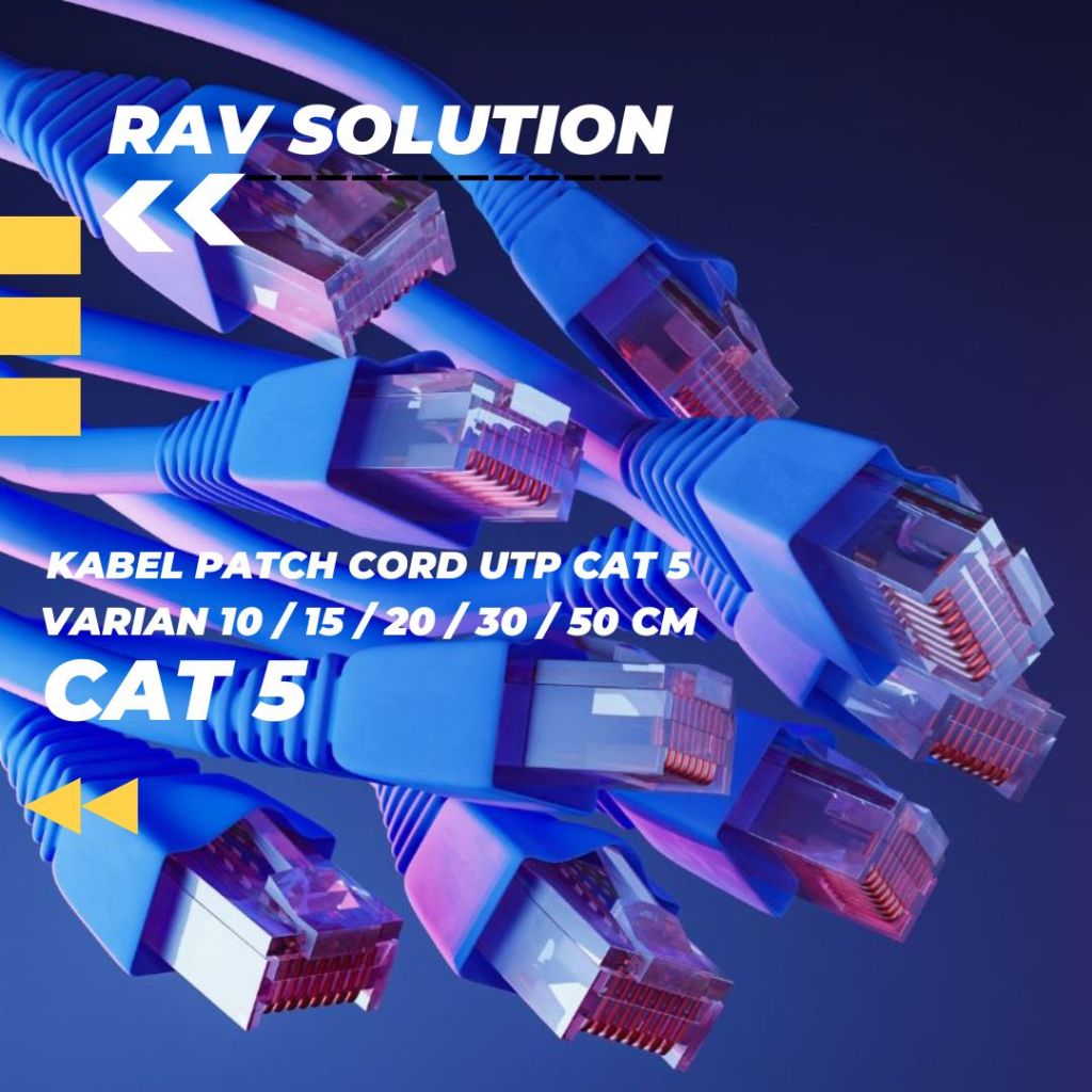 Cat 5 Blue UTP SERVER LAN Cable 20cm - 50cm | Shopee Malaysia