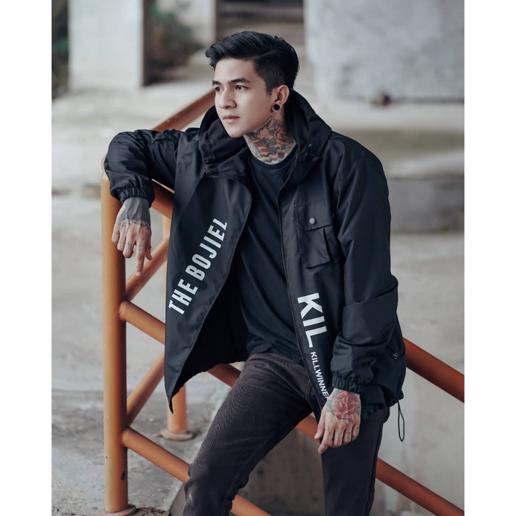 Taslan Jacket Men Killwinner Original Jacket Winbreaker Black Premium ...