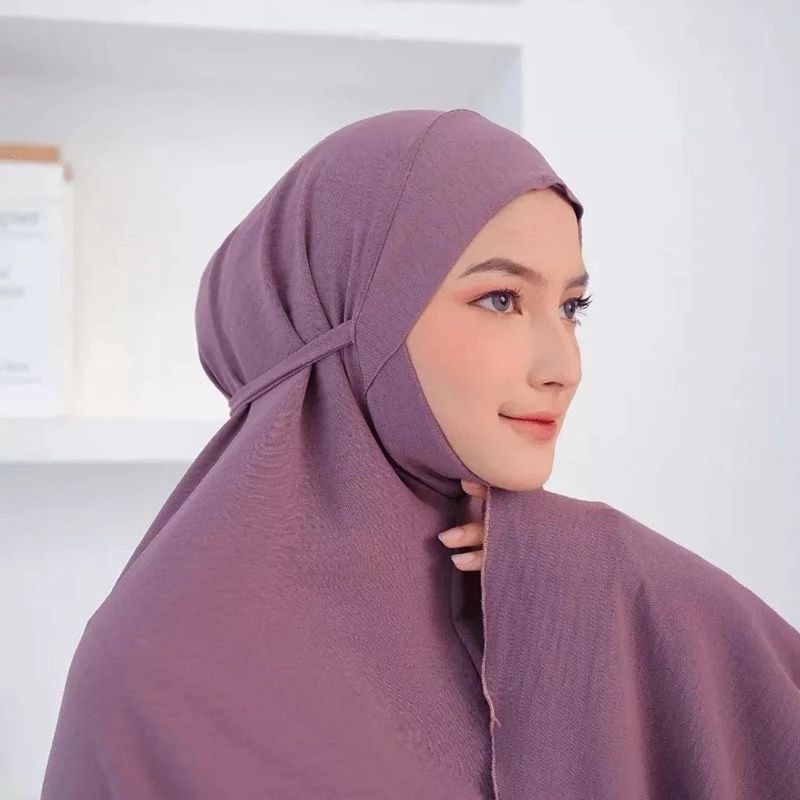 Khimar Bergo Crinkle Chin/Veil Jumbo XXXL | Shopee Malaysia