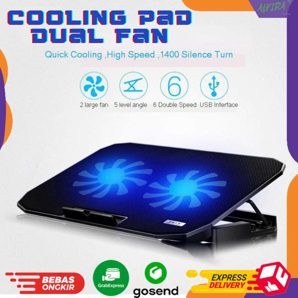 Cooling pad Laptop/Notebook Dual Fan N99 Taffware Double Fan Cooling ...
