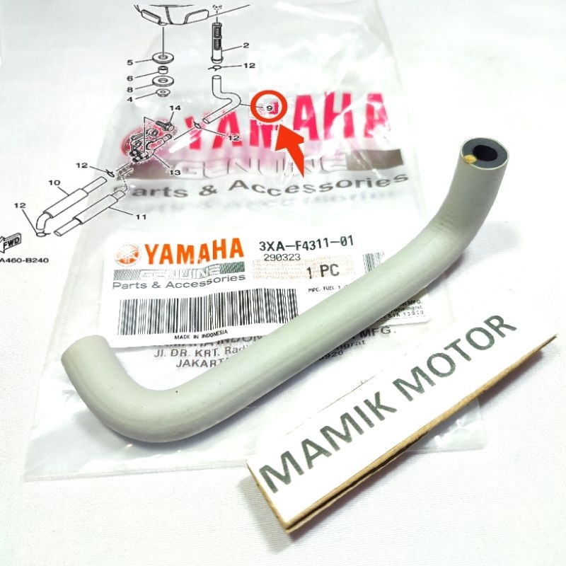 Pipe Fuel Hose Tank To Vacuum Antem Fiz R F1zr Force1 3xa-f4311-01 ...