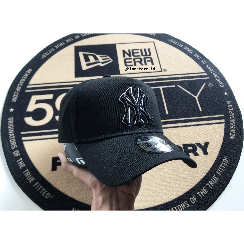 New Era 9Forty A-Frame New York Yankees Stencil Black/White Cap 100% ...