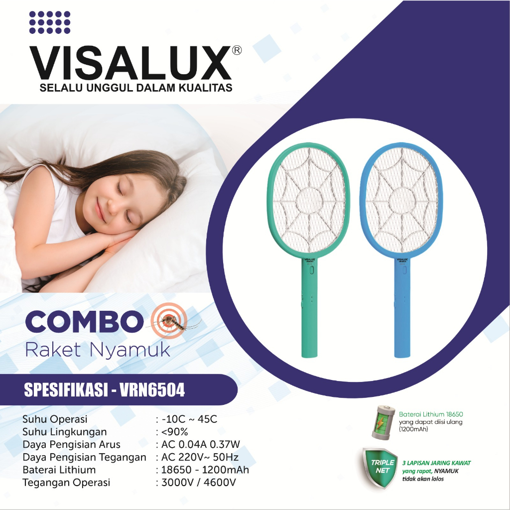 VISALUX COMBO MOSQUITO RACKET | Shopee Malaysia
