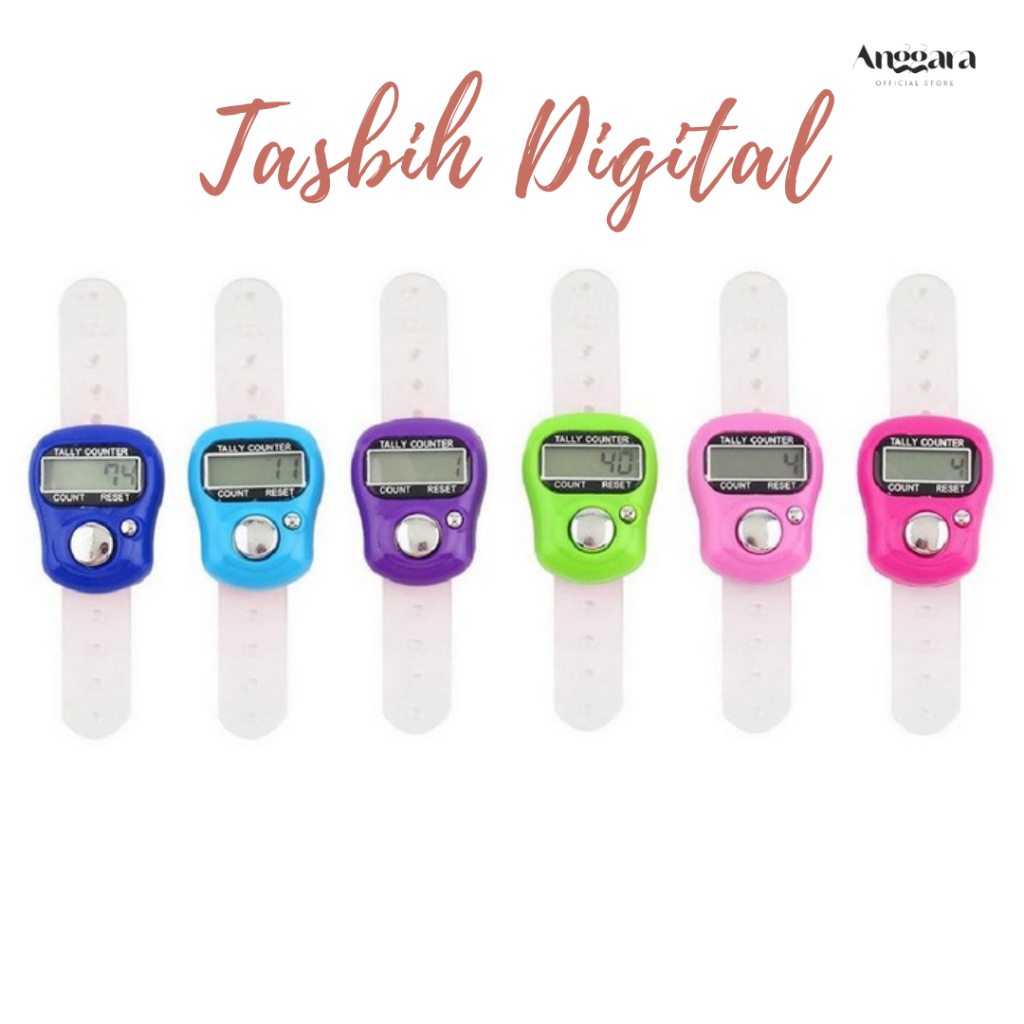 Finger Counter Large Digital Tasbih With Removable Compass - Wood ...