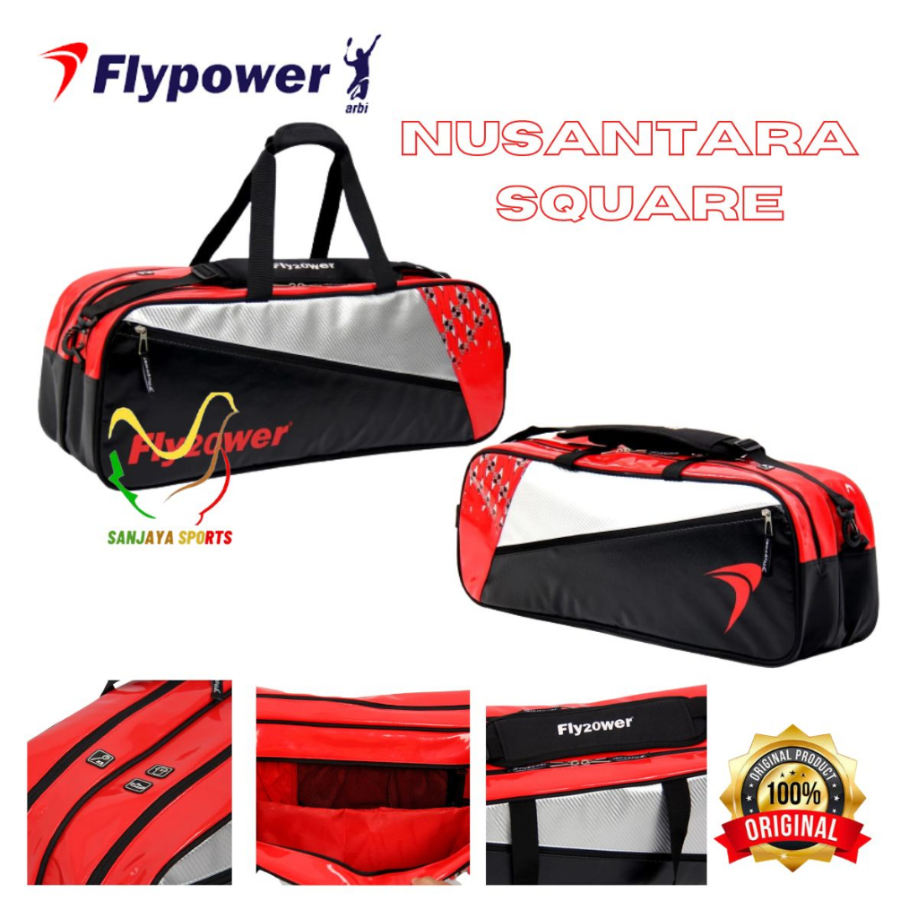 FLYPOWER BADMINTON BADMINTON BAG FLYPOWER NUSANTARA SQUARE ORIGINAL ...